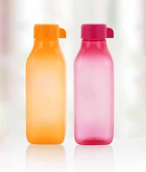 Tupperware Aquasafe 1ltr Square Screw Cap Bottle (Set of 2) : Amazon.in ...