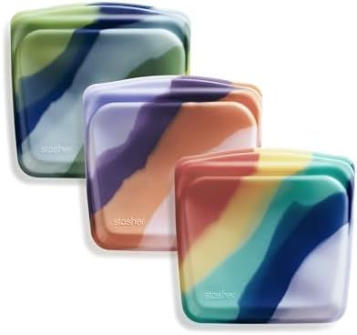 Amazon.com: Stasher Premium Silicone Reusable Food Storage Bags, 4-Pack ...