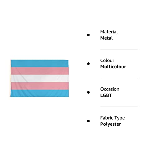 Transgender Flag – 5ft x 3ft Large Flag – 2 Eyelets – LGBT Gay Pride ...
