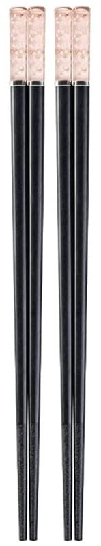 Buy RIANZ Black-Pink Reusable Fiberglass Chopsticks, Dishwasher Safe ...