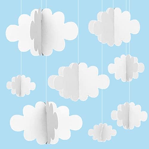 Vordpe 16-Pack Fake Clouds for Ceiling, 3D Cloud Hanging Decorations ...