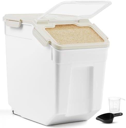 ABOUT SPACE 15-Kg Rice Container- Airtight Rice Storage Container with ...