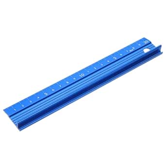 PATIKIL 20cm/8" Aluminum Cutting Rule Ruler, l Type Cutting Ruler with ...