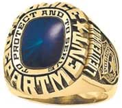 Men's Patriot Police Ring - Golden Siladium|Amazon.com
