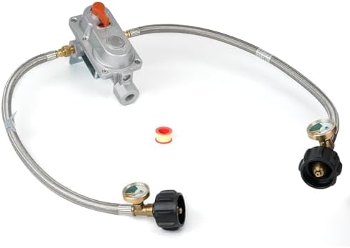 Amazon.com : 2-Stage Automatic Changeover LP Propane Gas Regulator with ...