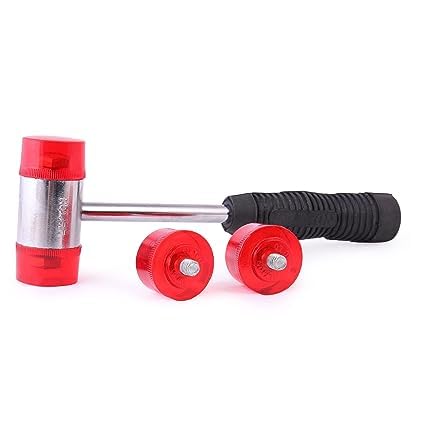 Efficacy Nylon Hammer Head Steel Handle Hammer with Red Rubber Grip Red ...