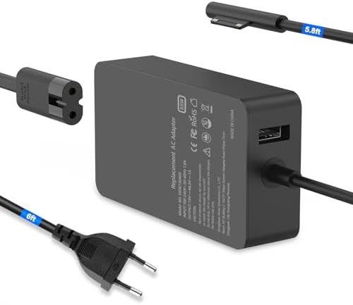 65W Surface Pro Laptop Ladekabel für Microsoft Surface Pro X 3 4 5 6 7 ...