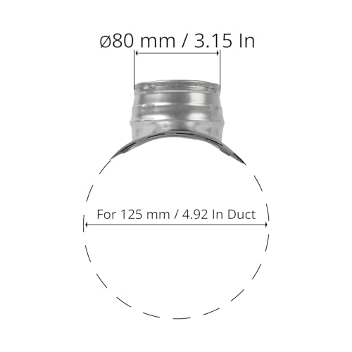 Snapklik.com : Round Saddle Take Off For 5 Inch Duct - 3 Outlet Branch ...