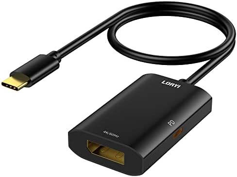 Amazon.com: Loryi USB C to DisplayPort Adapter with 100W PD Fast ...