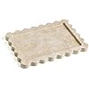Amazon.com: 10.8x8'' Natural Travertine Tray with Scalloped Edge ...