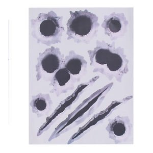 11 Bullet Holes 5 Fake Scratches Orifice Sticker Graphic Decal for Auto ...