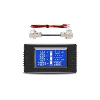 Amazon.com: Unifizz DC Meter Battery Monitor & Multimeter 0-100A 0 ...