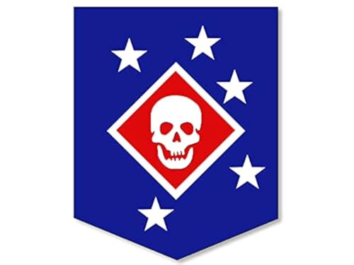 Blue MARSOC Marine Raiders Skull and Stars Logo Sticker (US U.S ...