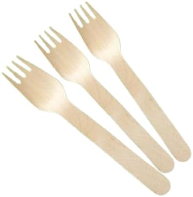 Amazon.com: ECOCLEAN Eco-Friendly 100% Biodegradable Wooden Forks Set ...