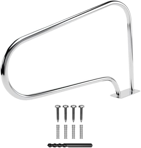 Amazon.com: Migoda Pool Handrail Swimming,55 x32 Stainless Steel ...