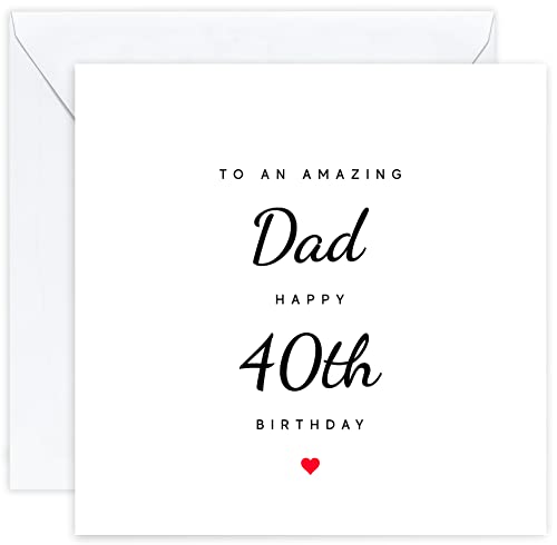 40th Birthday Card for Dad Forty - Fortieth Birthday Card for 40 Year ...