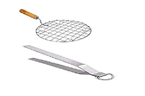 Buy Stainless Steel Pulka Jalli & Stainless Steel Tong Combo Set Online ...