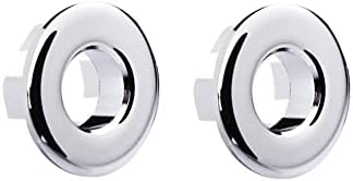 2 Pack Sink Overflow Ring Chrome Bathroom Vanity Sink Overflow Cover ...