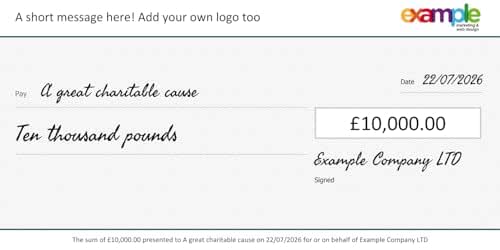 Large Promotional Presentation Cheque (Medium) : Amazon.co.uk: Home ...