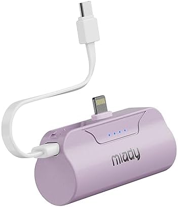 Amazon.com: Mini Portable Charger 5000mAh, iPhone Power Bank Charging ...