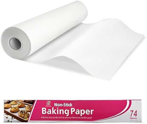 EVOKK White Baking Paper 38CM x 74M Greaseproof Parchment Paper Roll ...