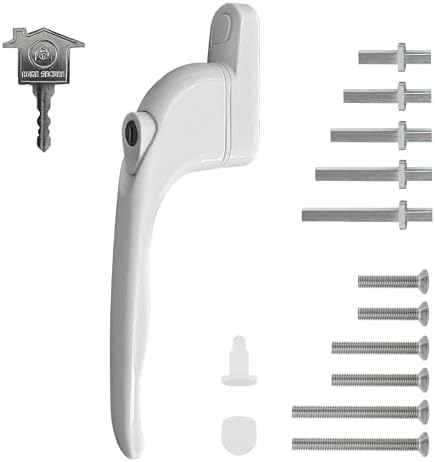 uPVC Universal Window Handle Inline Locking Espag Double Glazing White ...