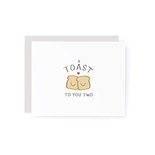 Amazon.com: Toast to You Two Congrats Card Set of 6 : Office Products