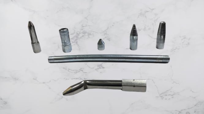 Lovely 7 Pieces Grease Couplers Nozzles Flex Flexible Nozzle Hose ...