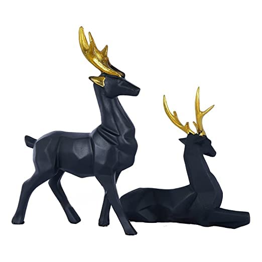 Buy Deer Pair Sculpture Diwali and Festival Gifts Couple Reindeers Deer ...