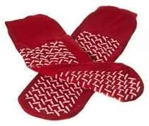 Slipper Socks Double Tread Fall Prevention Socks- Red (Pair) Size ...