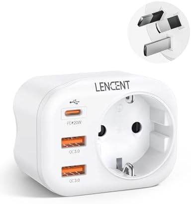 LENCENT Reiseadapter AU CN Adapter Australien China Deutschland Stecker ...