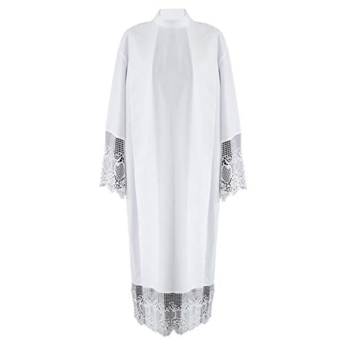 Amazon.com: Traditional Priest Alb with pleats, White Alb, Albs for ...
