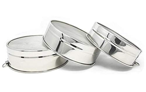 Buy MAHADEV Agency Stainless Steel Atta channi, Rust Proof, Steel Set ...