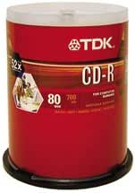 Amazon.com: TDK - CD-R - 650 MB ( 74min ) 12x - matte silver - storage ...
