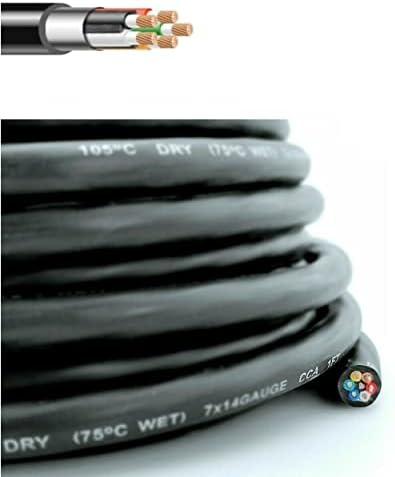 Amazon.com: 20 FEET 7 WIRE TRAILER CABLE 2-10 GAUGE 1-12 GAUGE AND 4-14 ...