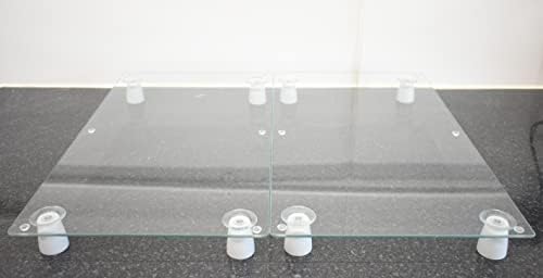 Deenz 30X52Cm Universal Hob Cover Plates Set of 2 Tempered Glass ...
