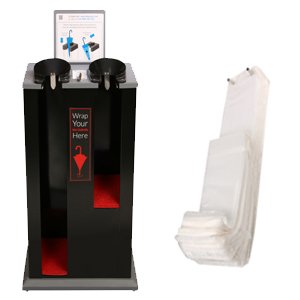 LOBBY - Wet Umbrella Black Wrapping Machine Duo Wrap + 1000 Long Bags ...