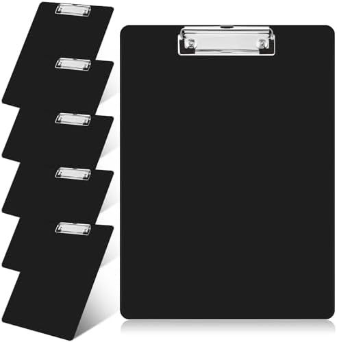 Amazon.com : Jetec 100 Sheets Basics Plastic Clear Clipboards Set of 6 ...