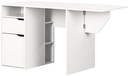 Amazon.com: South Shore Crea Expandable Craft Table-Pure White : Home ...