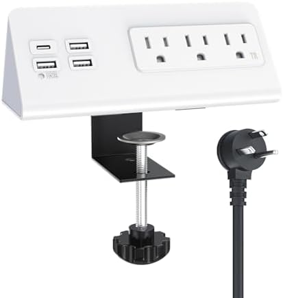 Amazon.com: Nightstand Power Strip with PD 20W USB C, Haiaoyyds Desktop ...