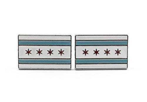 Amazon.com: Chicago Flag Cufflinks, Lapel Pins, Tie Bars, Earrings ...