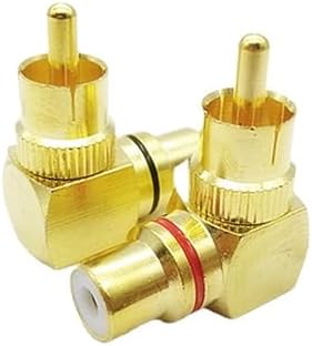 Amazon.com: JoniSerl RCA 90 Degree Right Angle Adapter, Gold-Plated ...