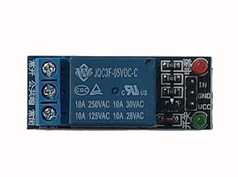 1-Channel Relay Module, 5V DC, 10A 250VAC/30VAC Switching Capacity ...