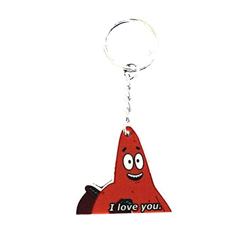 Amazon.com: Patrick Star I Love You Keychain : Handmade Products