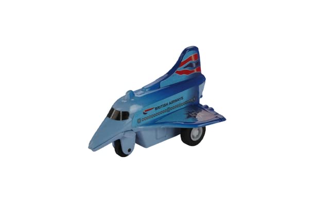 Shinsei Mini Concorde Airplane Maintenance Free Pullback Spring Action ...