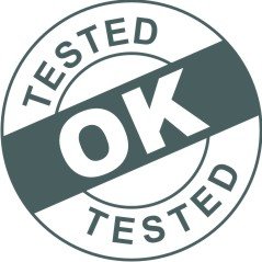 PRINTCAFE"OK-Tested" Sticker on Paper Size 3cm x 3cm (Set of 1000 ...