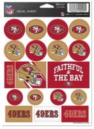 Amazon.com: San Francisco 49ers Vinyl Sticker Sheet 5" x 7" : Sports ...