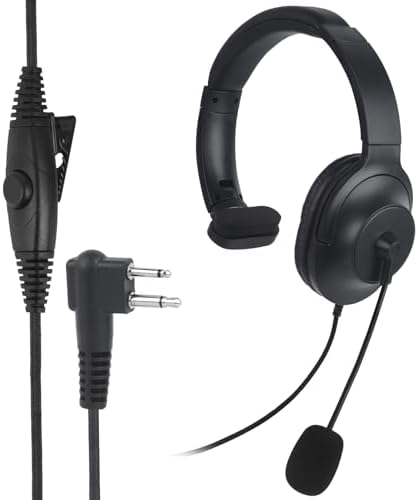Amazon.com: JUYODE Single Side Noise Cancelling Headset One Ear Walkie ...
