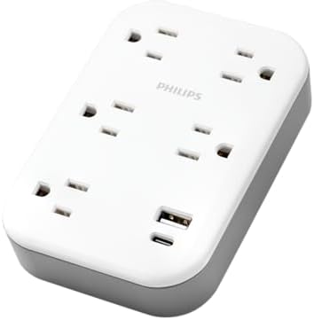 Amazon.com: Philips EZFit 5-Outlet Extender Wall Tap with Surge ...