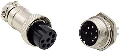 Electronic Spices GX16 7 Pin 5a Male and Female Metal Aviation ...